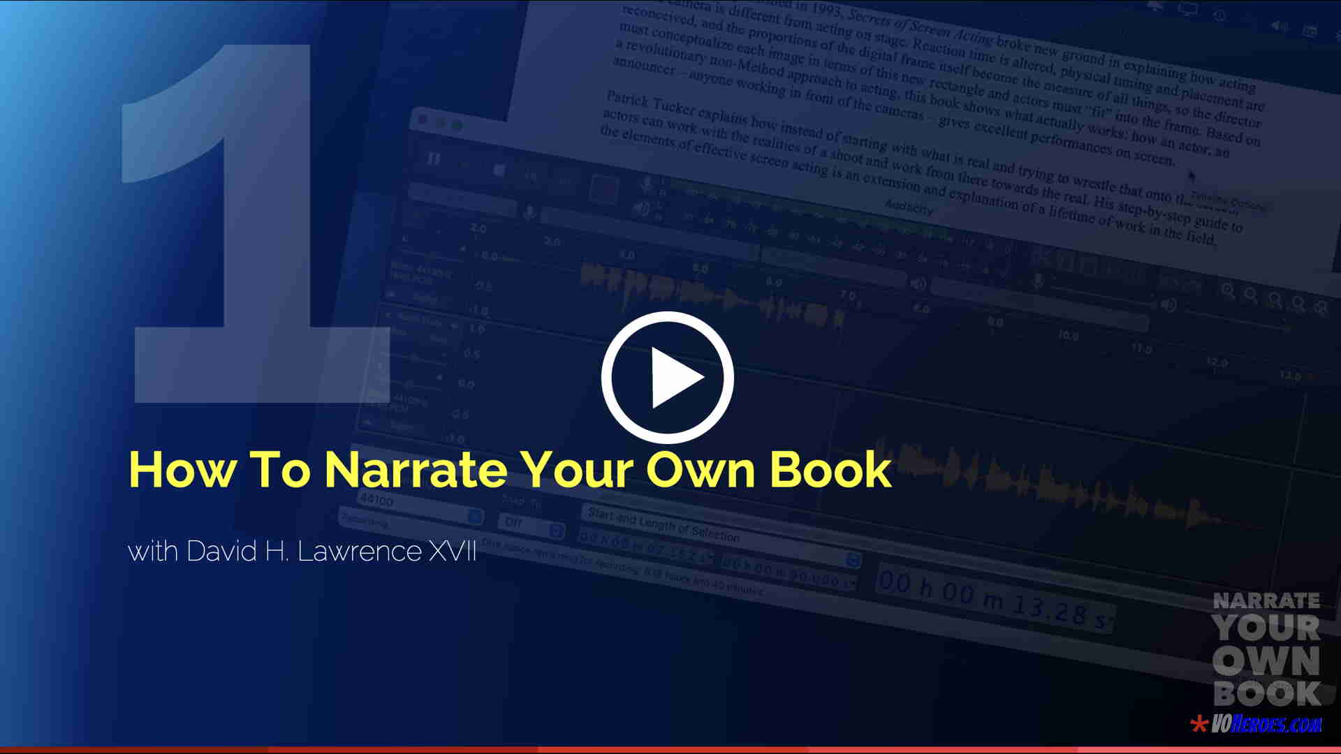 Narrate Your Own Book – You wrote it. Now narrate it.