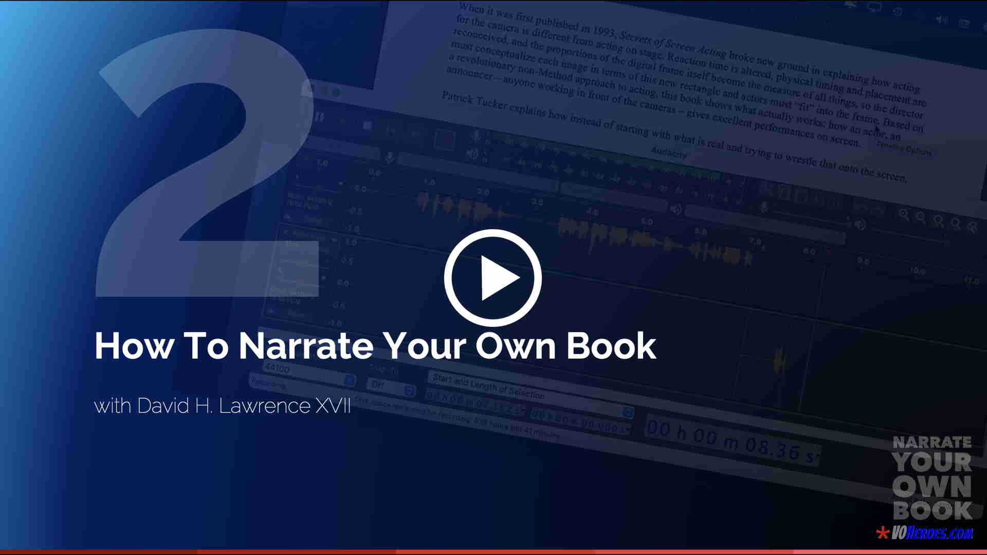 Narrate Your Own Book – You wrote it. Now narrate it.
